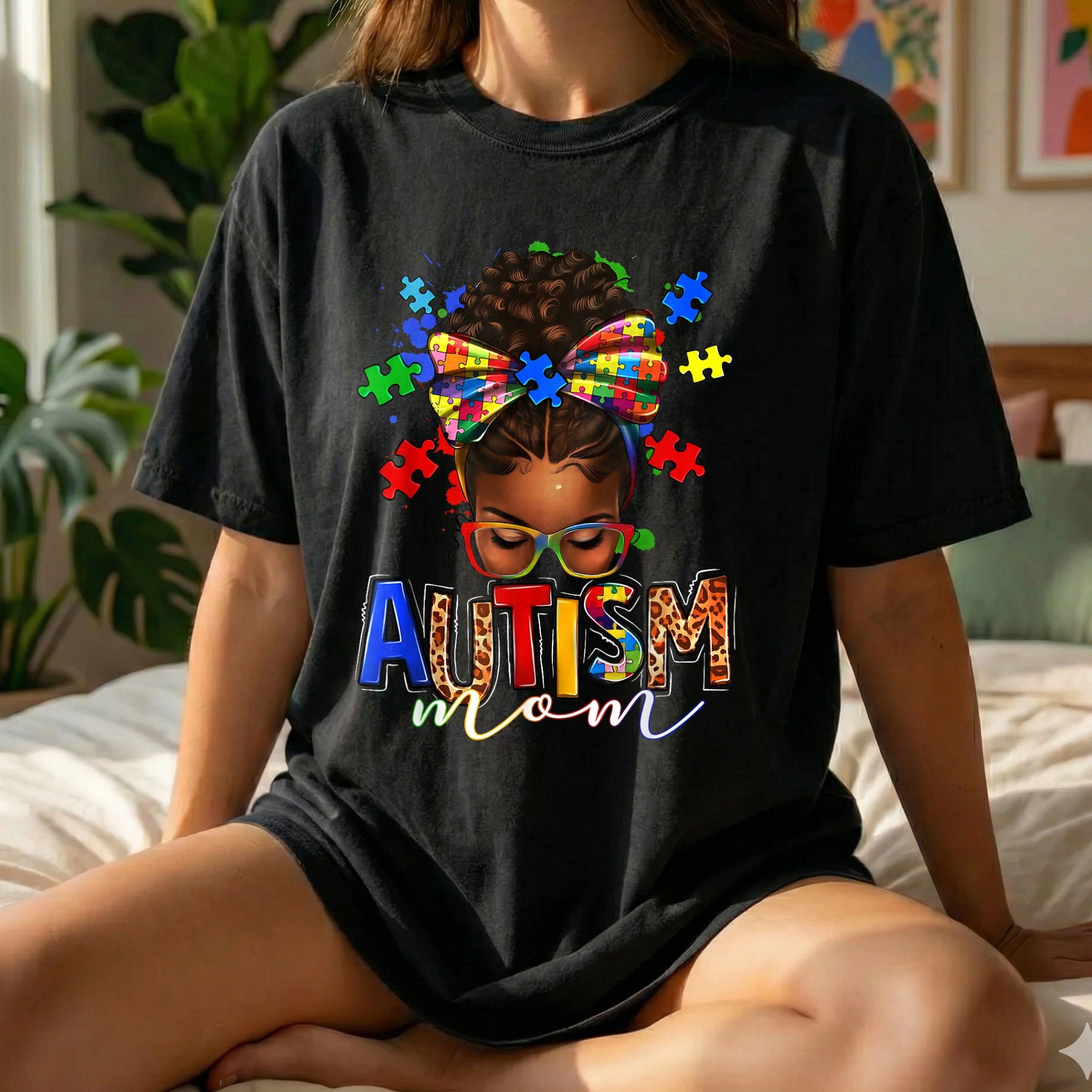 Colorful Puzzle Design Comfort Colors T-Shirt for Autism Awareness and ...