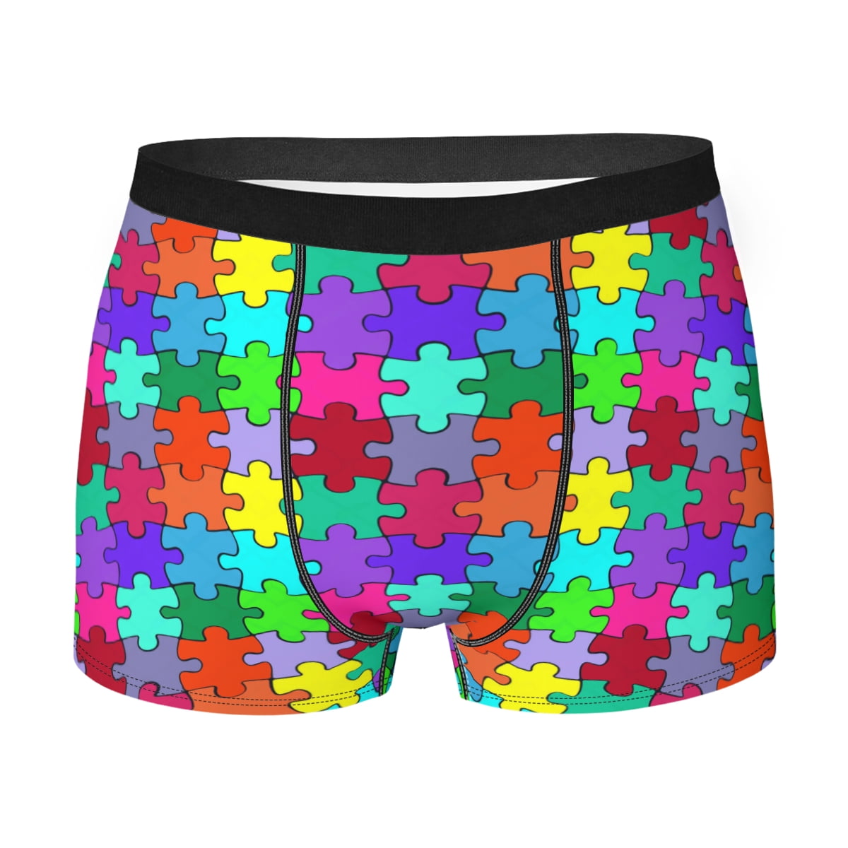 Colorful Puzzle Piece Boxer Shorts For Man 3D Print Male Underwear ...