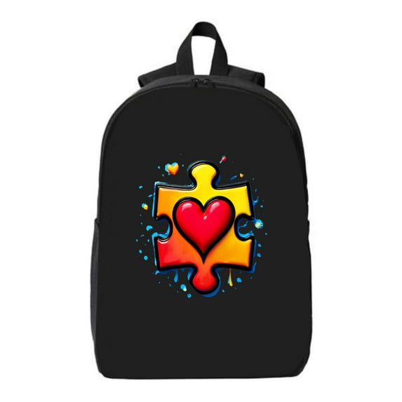 Colorful Puzzle Piece Design Laptop Backpack - Fits 15 " Laptop & iPad ...