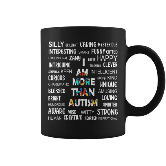 Colorful Puzzle Piece Ribbon I Am More Than Autism Awareness - Walmart.com