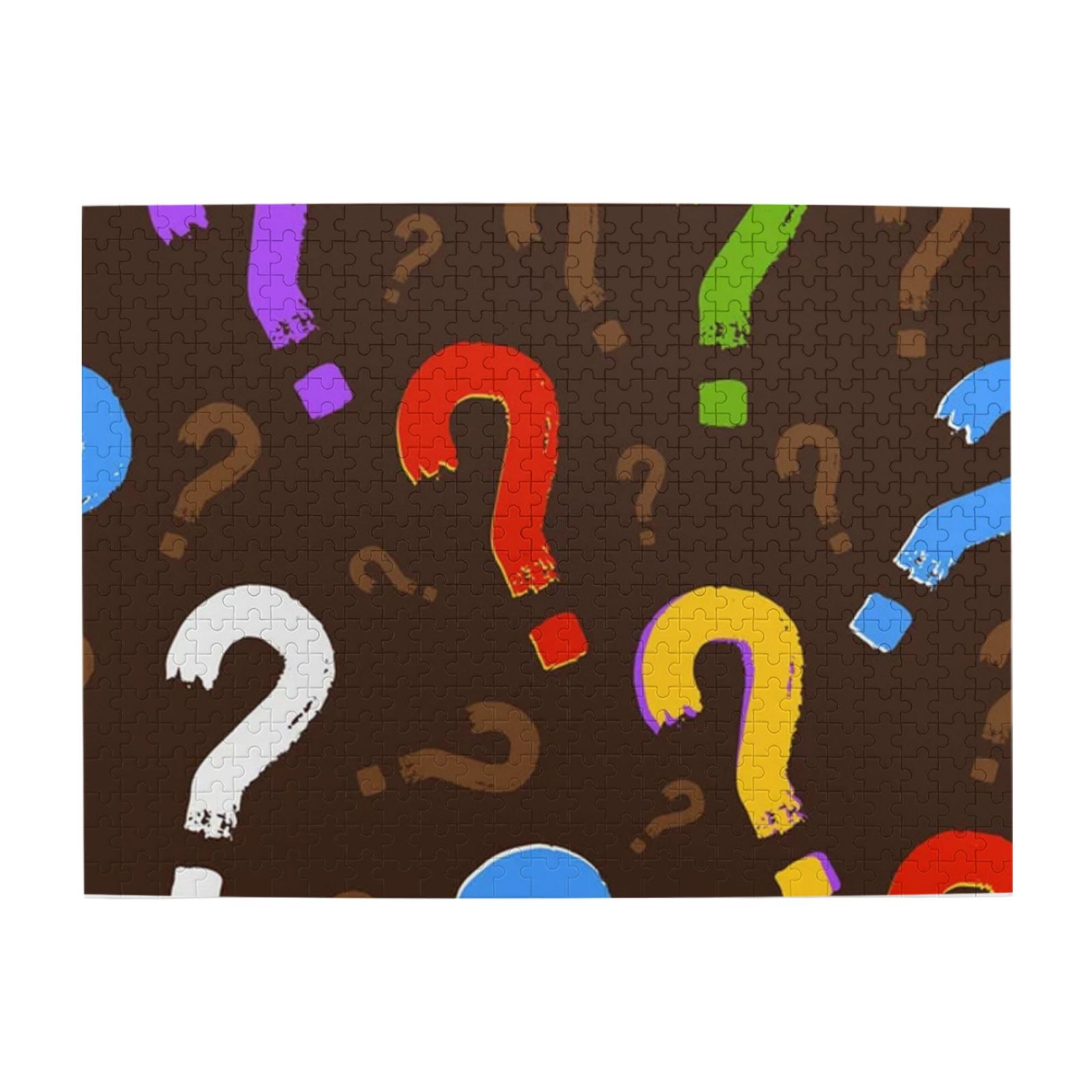 Colorful Question Mark, Jigsaw Puzzles 500 Pieces Wooden Jigsaw Toy ...