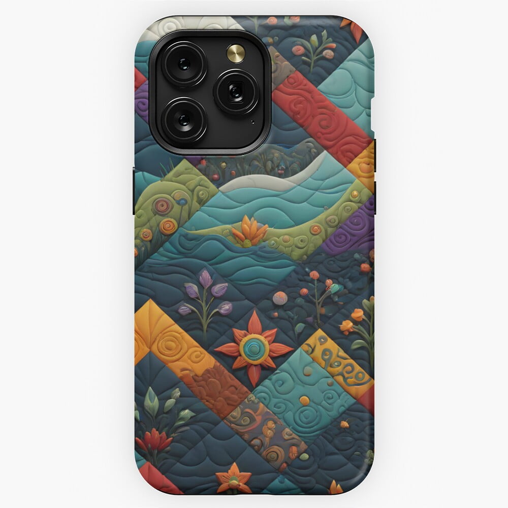Colorful Quilting Pattern Funny Quilter Gift Art iPhone Case 17 through ...