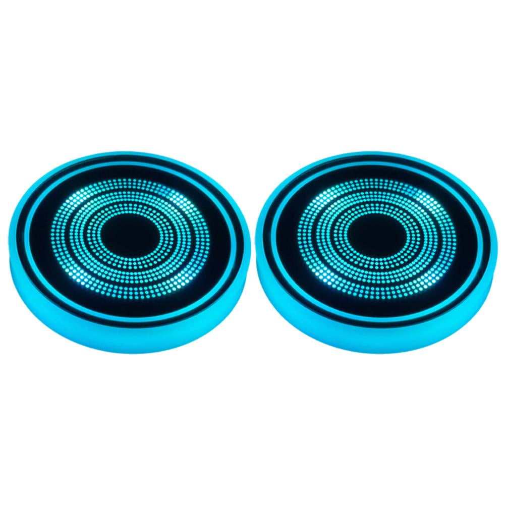 Colorful RGB LED Car Cup Holder & Drink Coasters For Interior P1H4 2025 ...