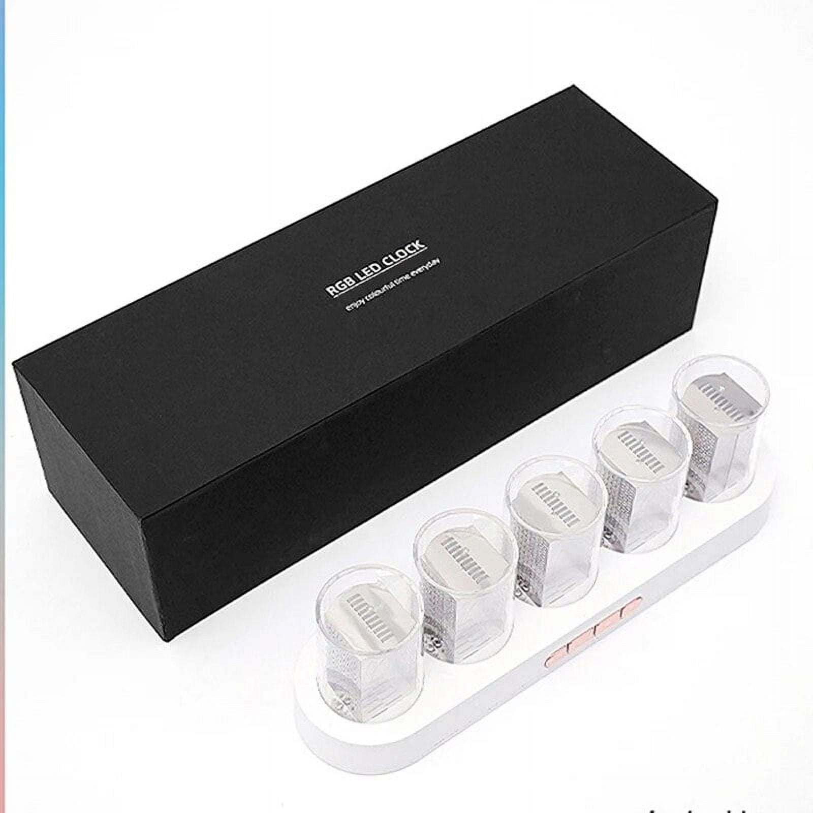 Colorful RGB Lights LED Nixie Tube Clock for Game Room Desktop ...