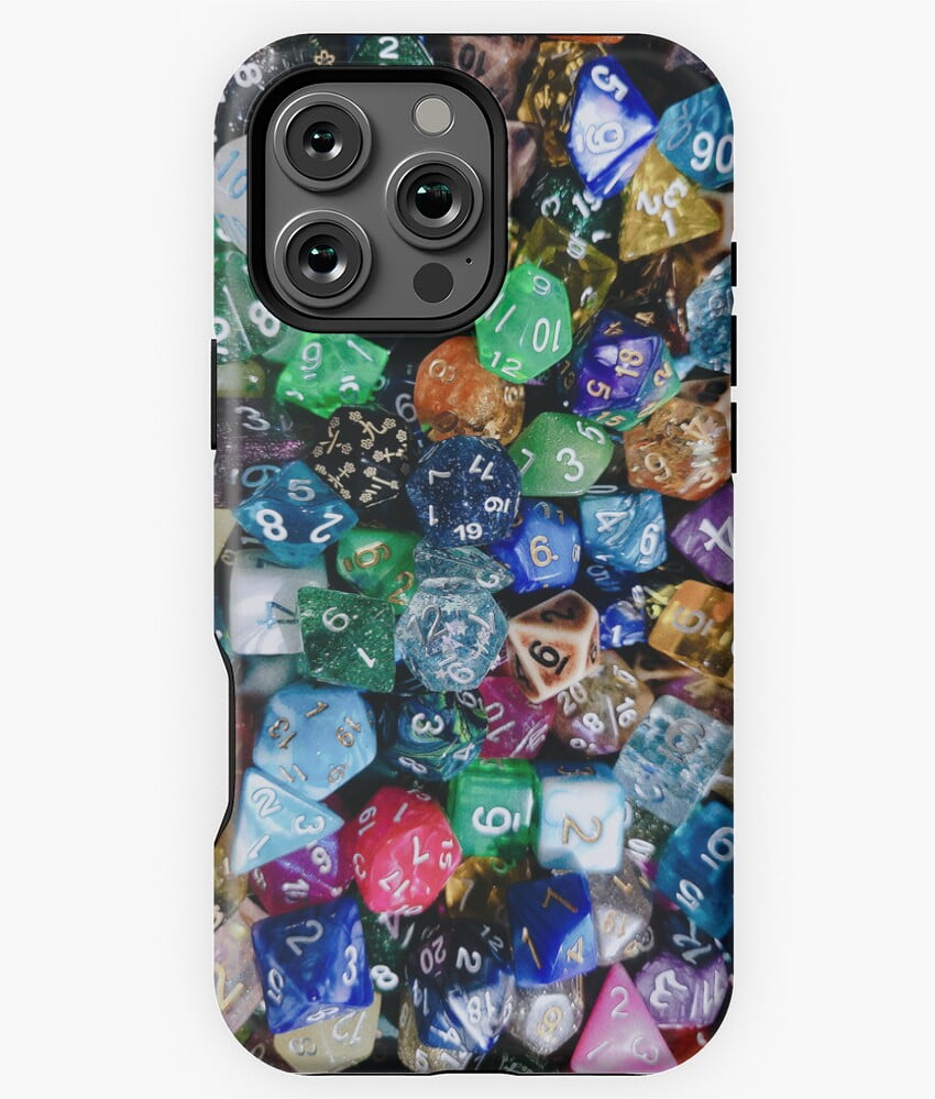 Colorful RPG Dice Collection Art N015 Phone Case for iPhone 17 16 15 14 ...