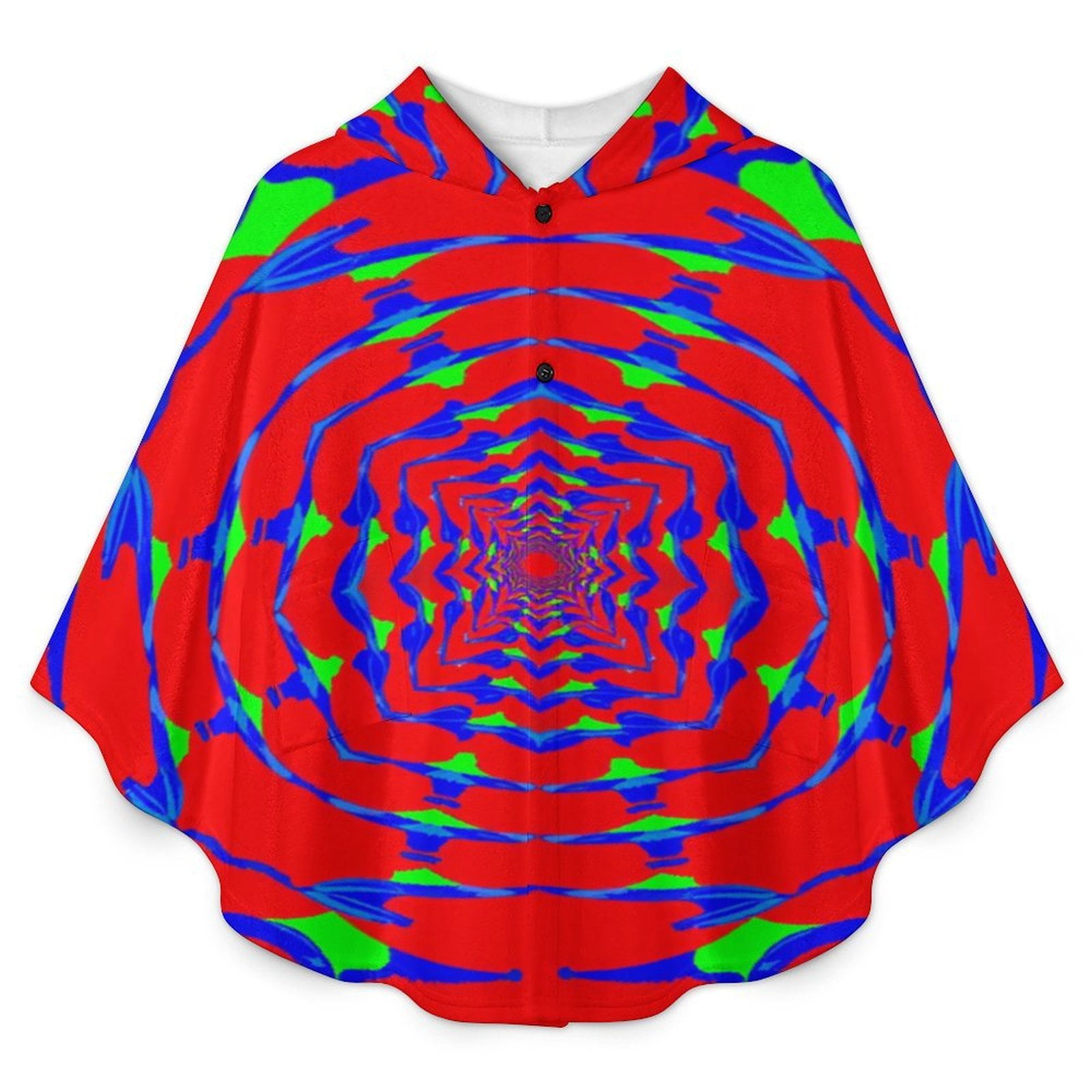 Colorful Radial Abstract Design Blanket Oversized Wearable Hooded ...