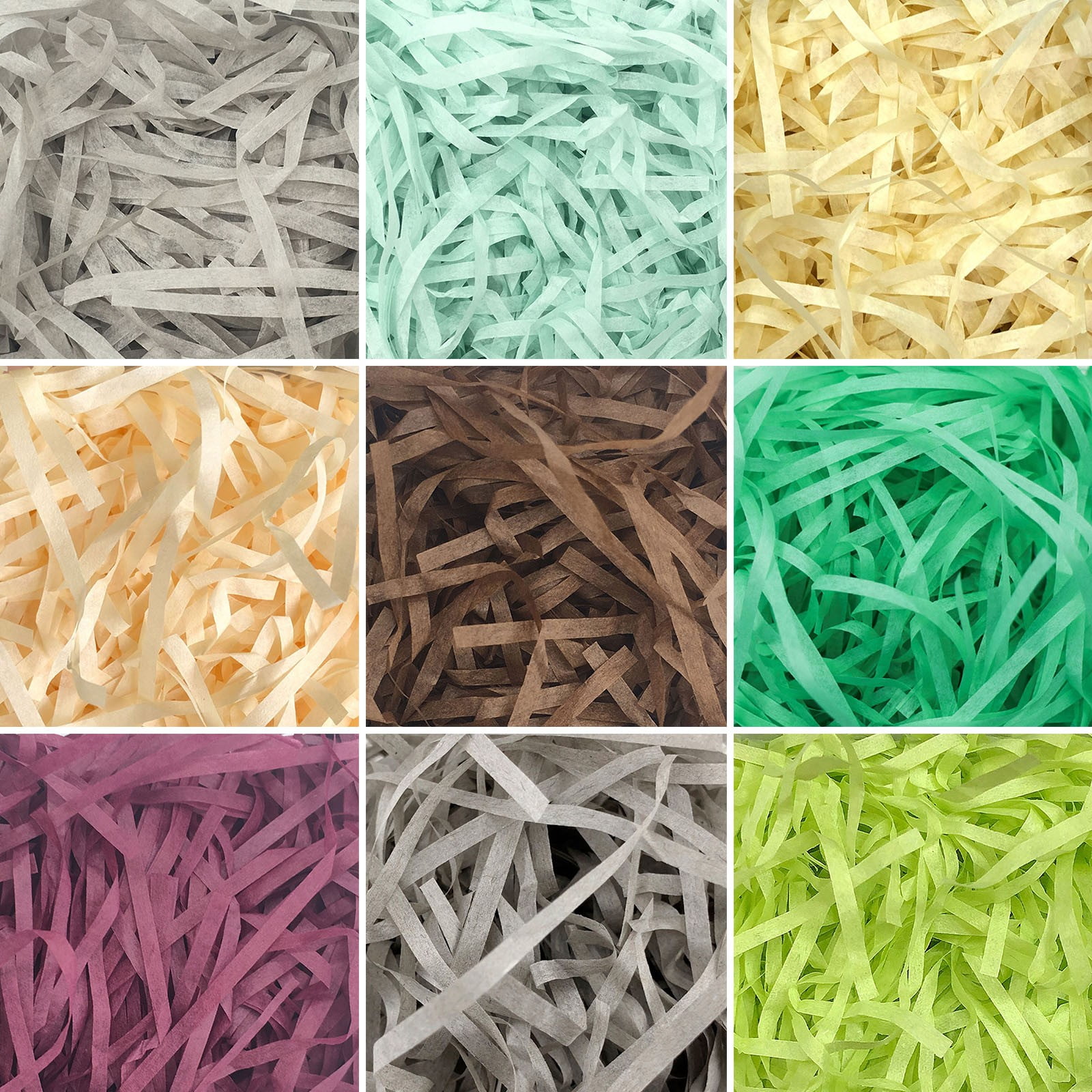 Colorful Raffia Paper, Shredded Paper for Gift Baskets, Paper Grass for ...