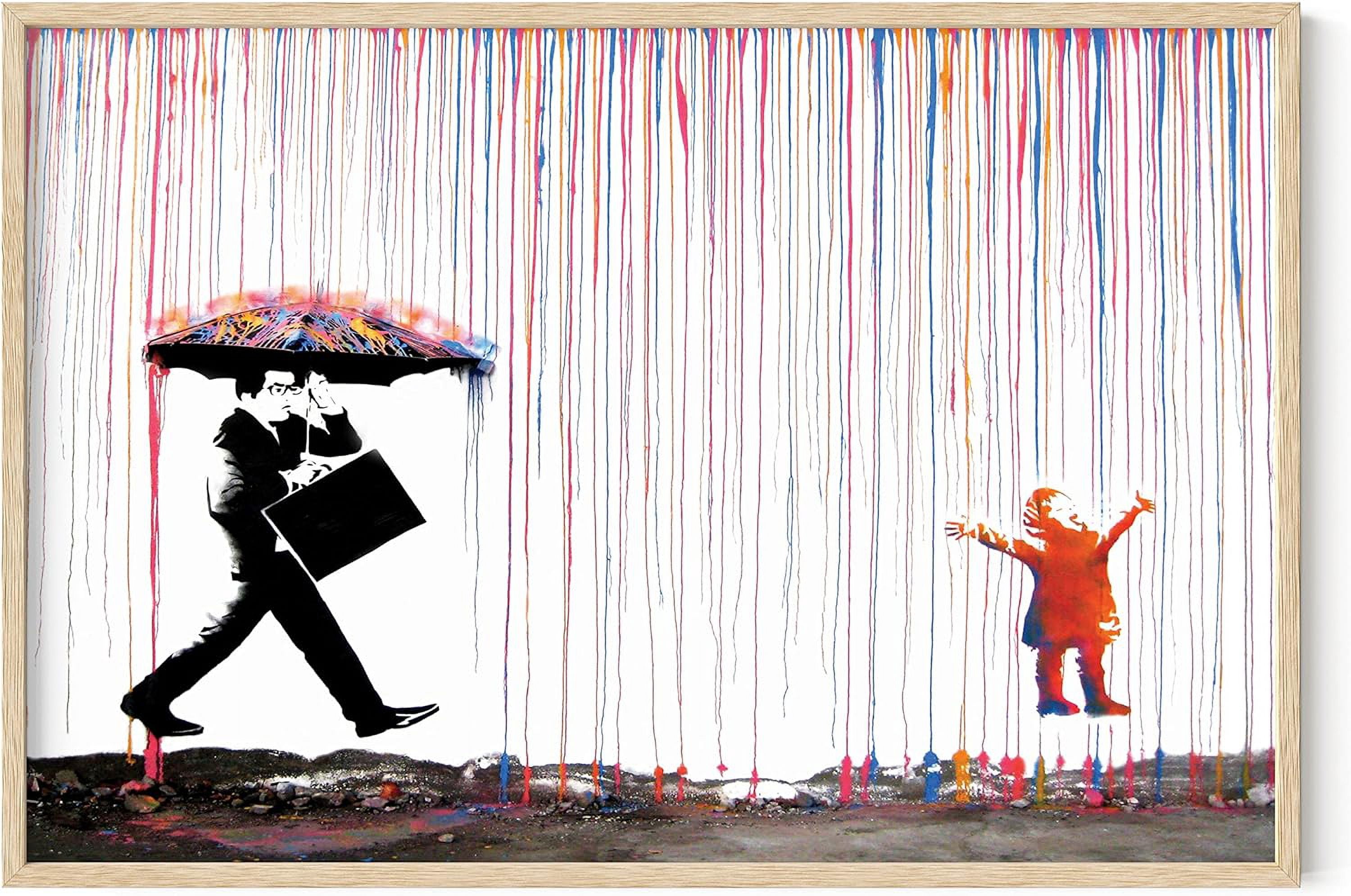 Colorful Rain Graffiti Art Banksy Prints - By Haus & Hues Graffiti Art ...