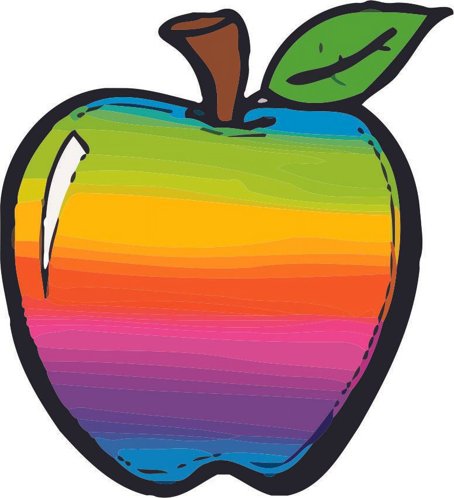 Colorful Rainbow Apple Design School Wall Decals for Classroom ...