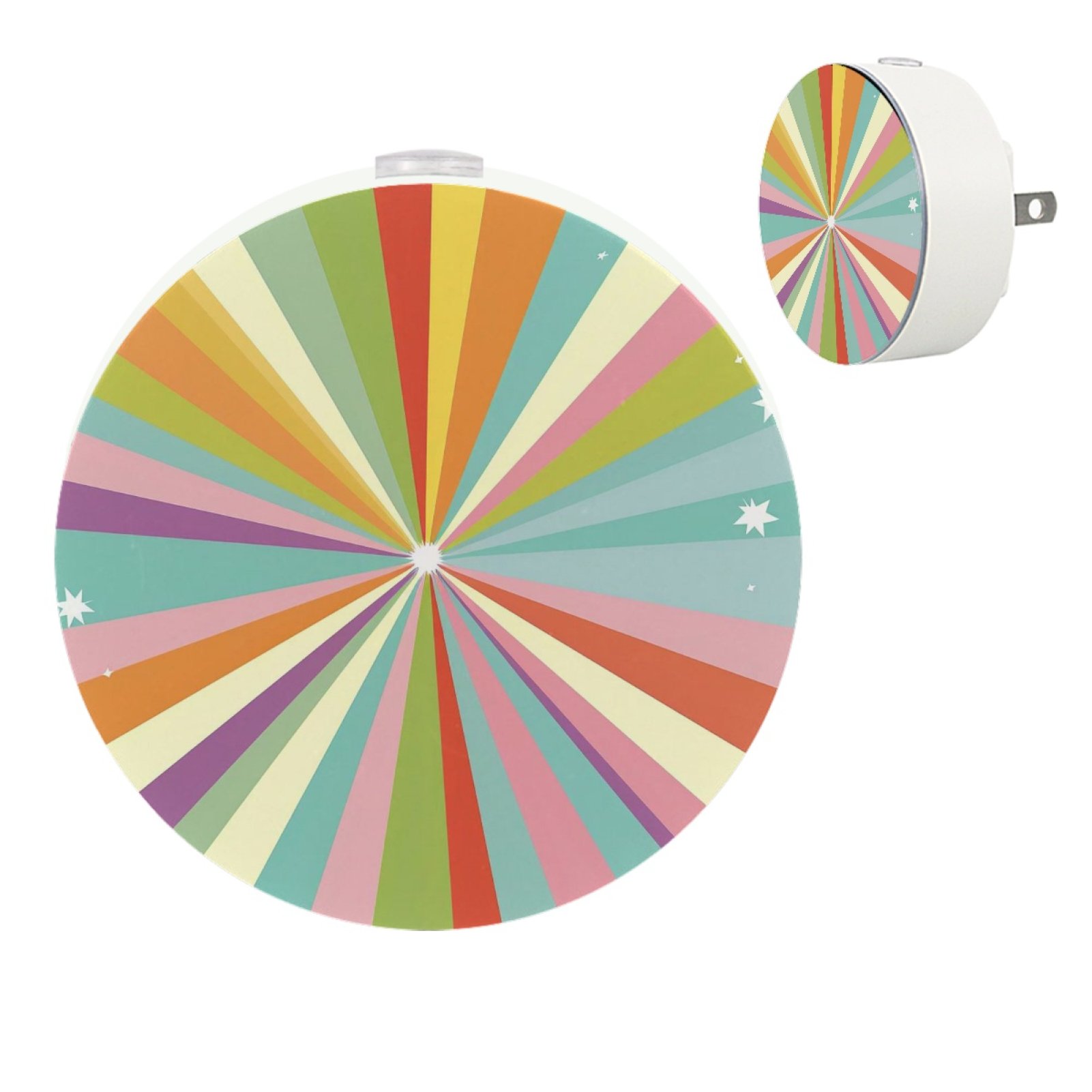 Colorful Rainbow Automatic night lights plug into wall Dusk to Dawn ...