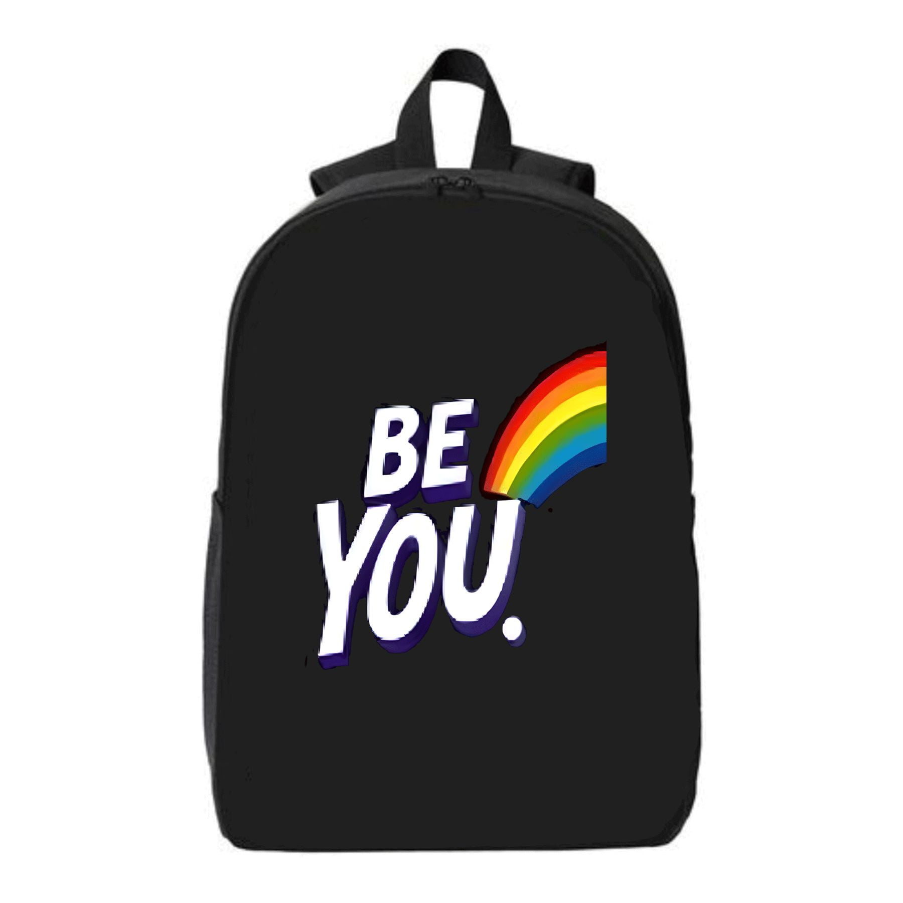 Colorful Rainbow ' BE YOU ' Design Laptop Backpack - Fits 15 " Laptop ...