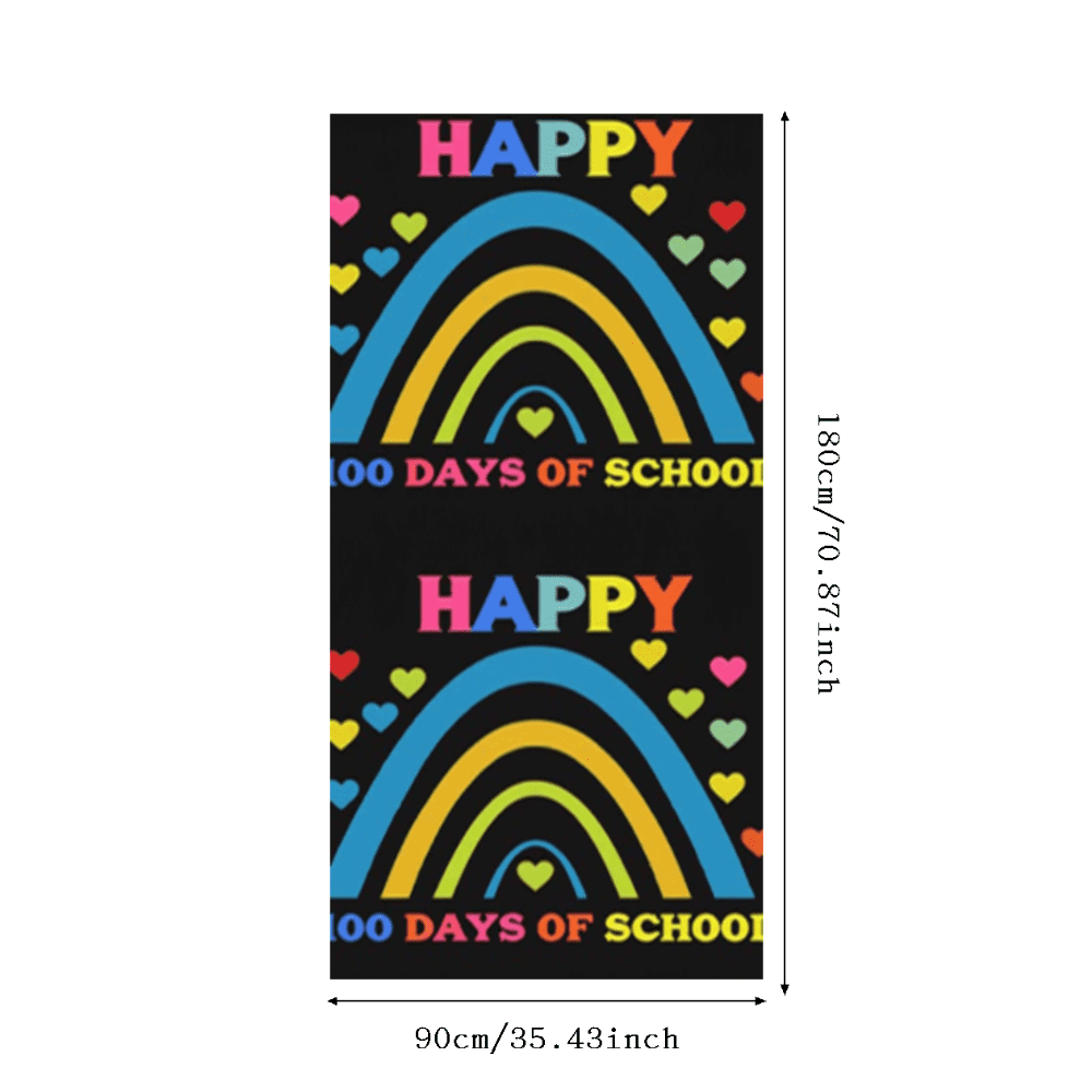 Colorful Rainbow Banner School Celebration Polyester Background for ...