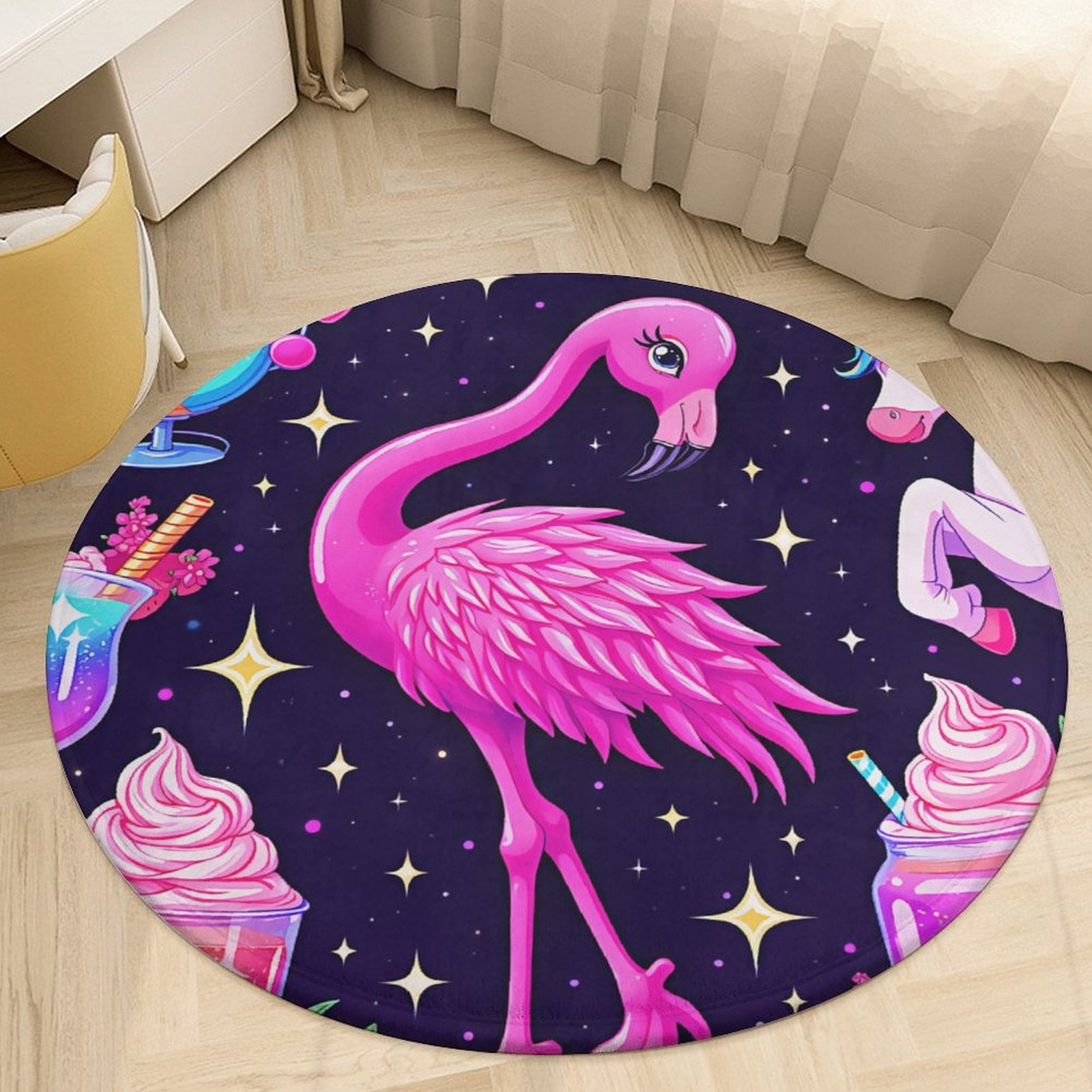 Colorful Rainbow Clouds Round Area Rugs for Bedroom Living Room, 3FT ...