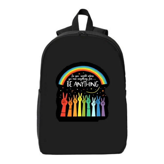 Colorful Rainbow Design Laptop Backpack - Fits 15 " Laptop & iPad ...