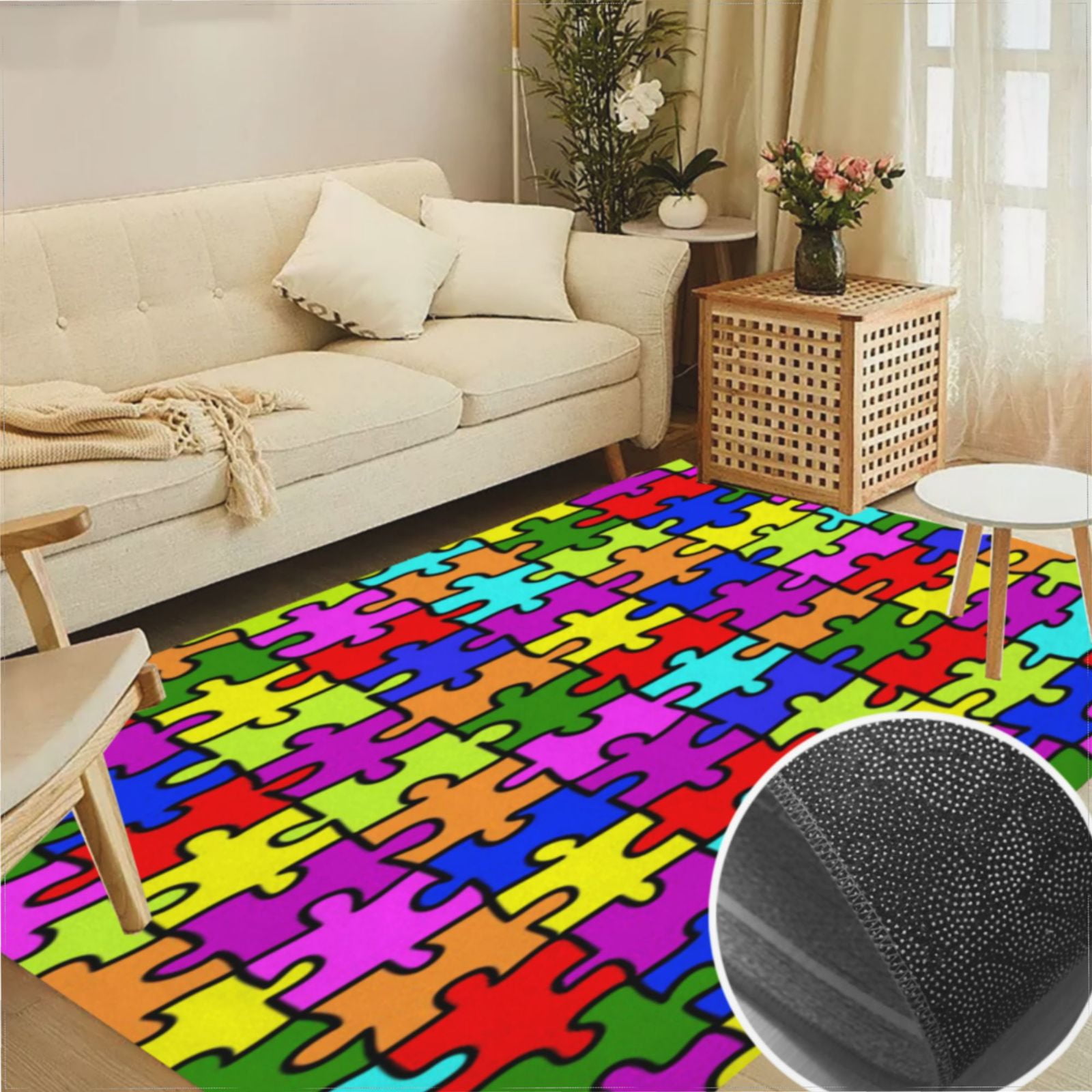 Colorful Rainbow Jigsaw Puzzle Pattern Autism Awareness Journal Adult ...