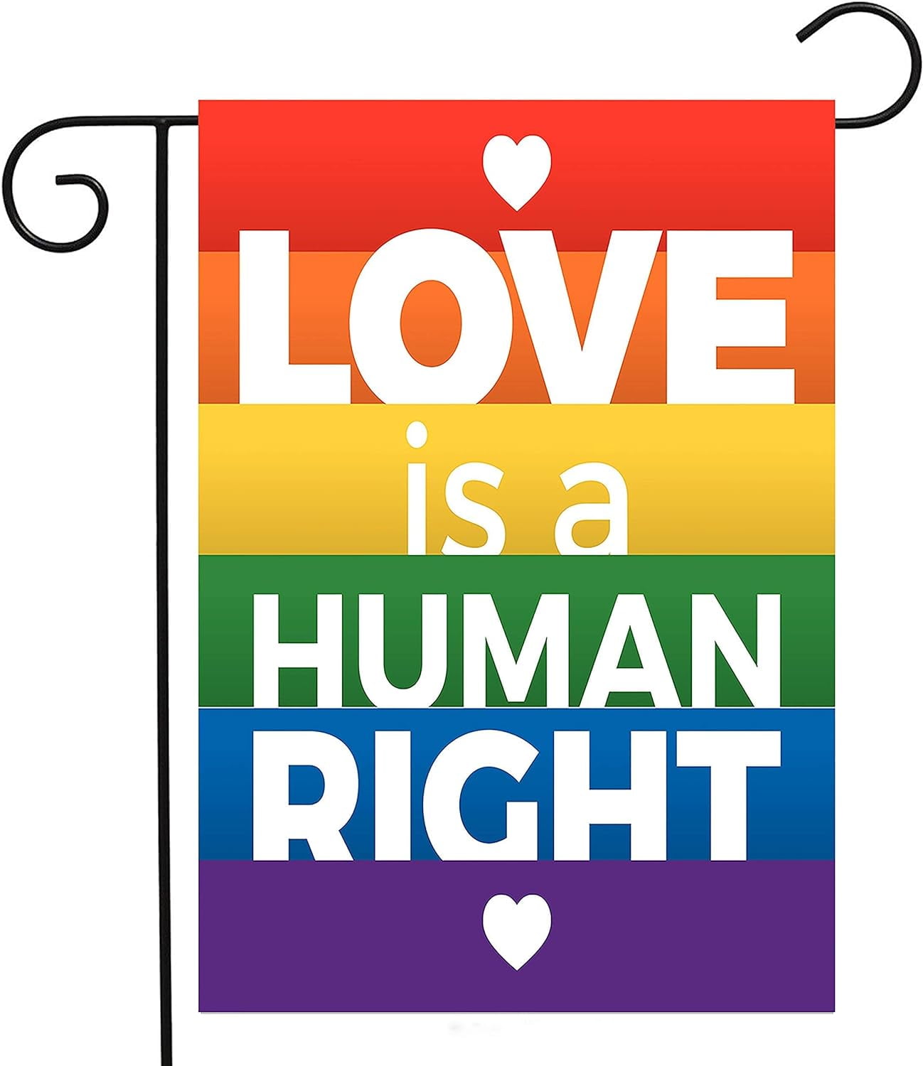 Colorful Rainbow Peace LGBT Gay Label Garden Yard Flag 12"x 18" Double ...