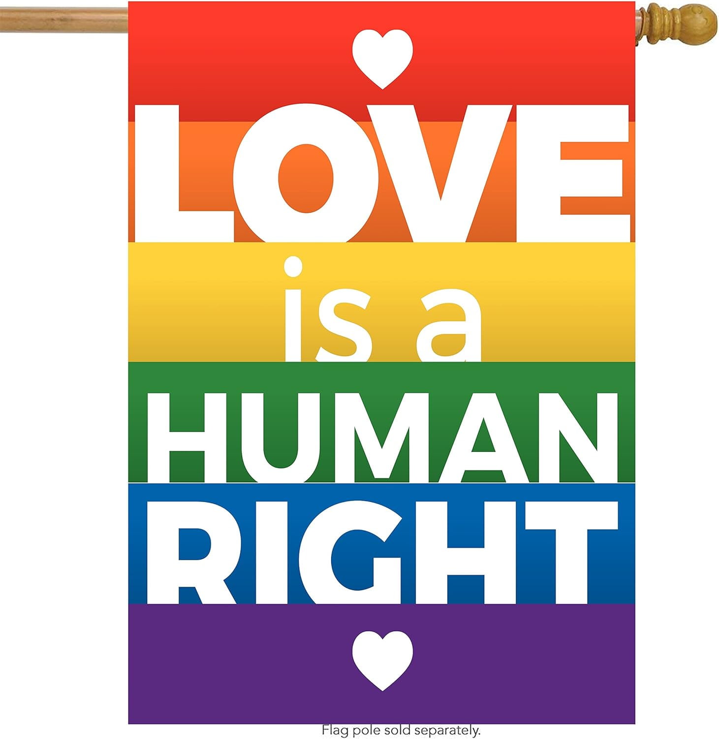 Colorful Rainbow Peace LGBT Gay Label House Flag 28" x 40" Double Sided ...