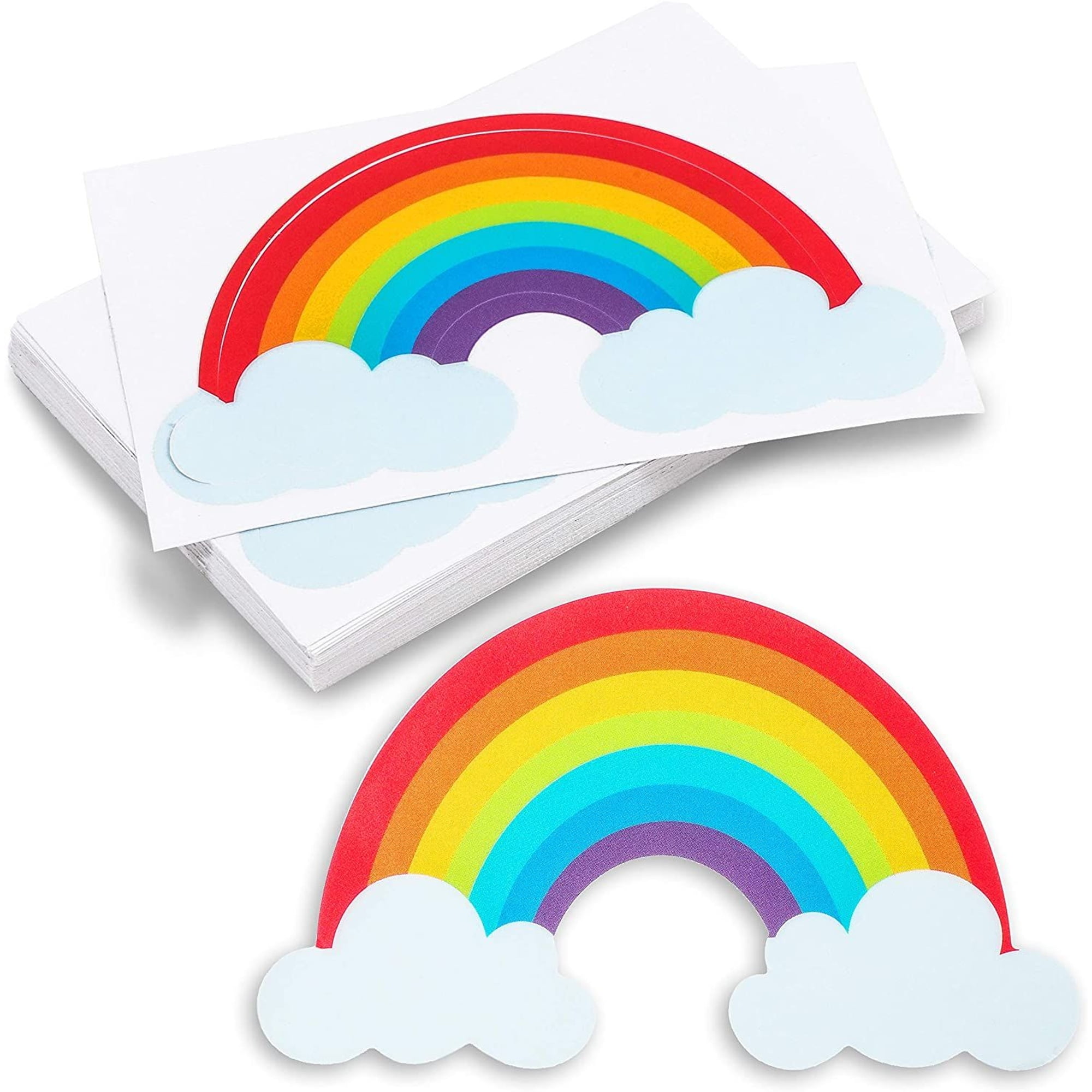 Colorful Rainbow Waterproof Decal, Vinyl Sticker (3.5 x 2 in, 36 Pack ...