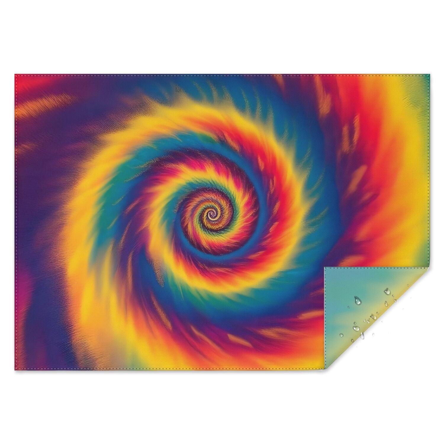 Colorful Rainbow Tie Dye Spiral Pattern Rectangle Tablecloth 60"x84 ...