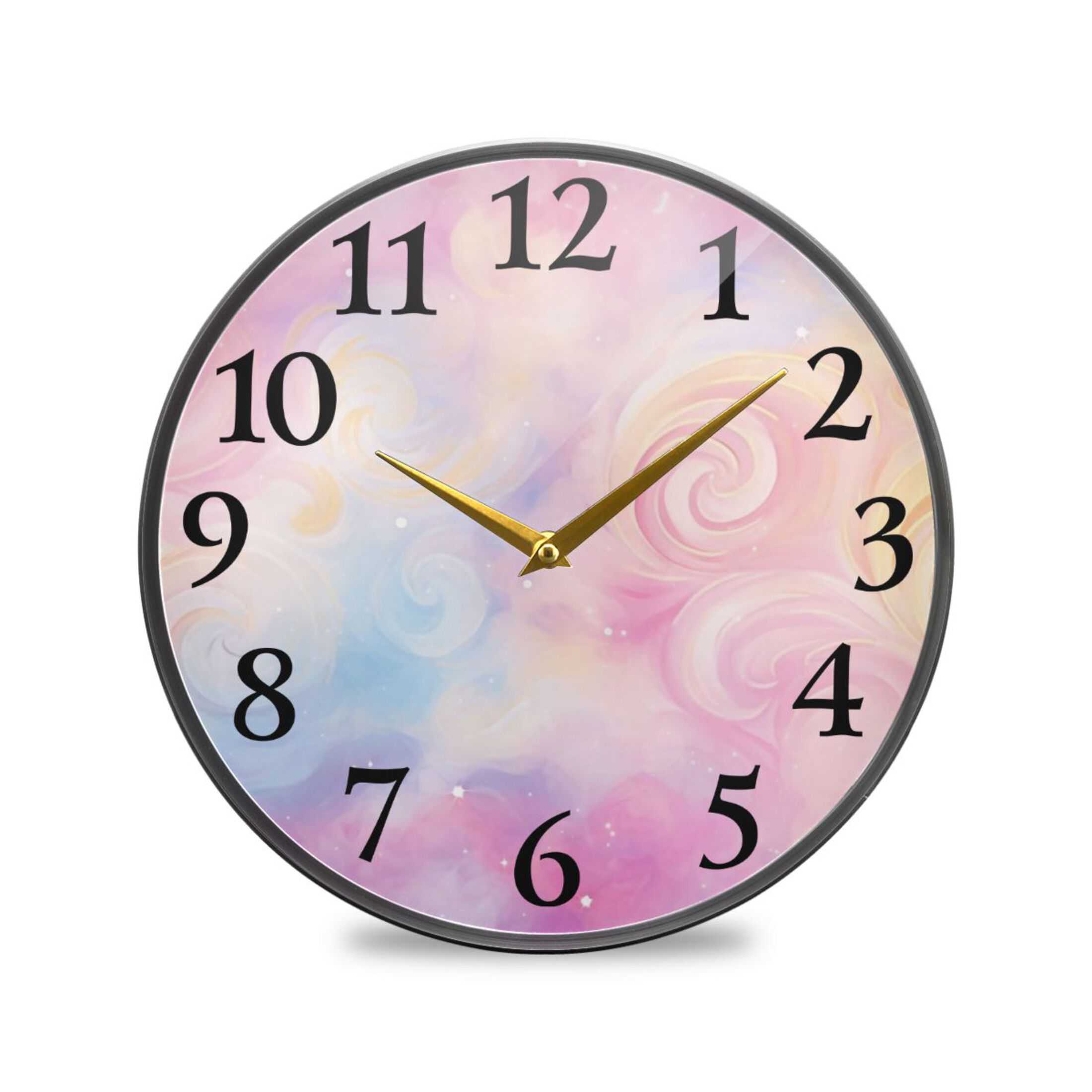 Colorful Rainbow Tie-dye Wall Clocks Battery Operated 9.5 Inch Round ...