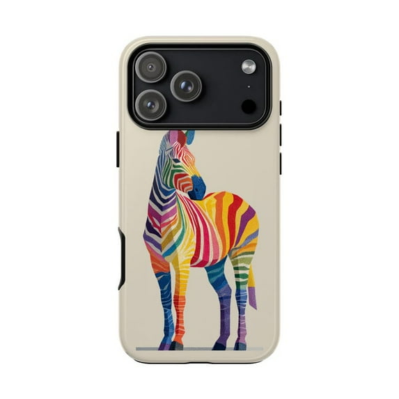 Colorful Rainbow Vector Zebra Stripes Pattern Case for iPhone 11,12,13 ...