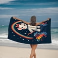 Colorful Rainbow and Cloud Pattern Beach Towel - Cheerful Mouse Design ...