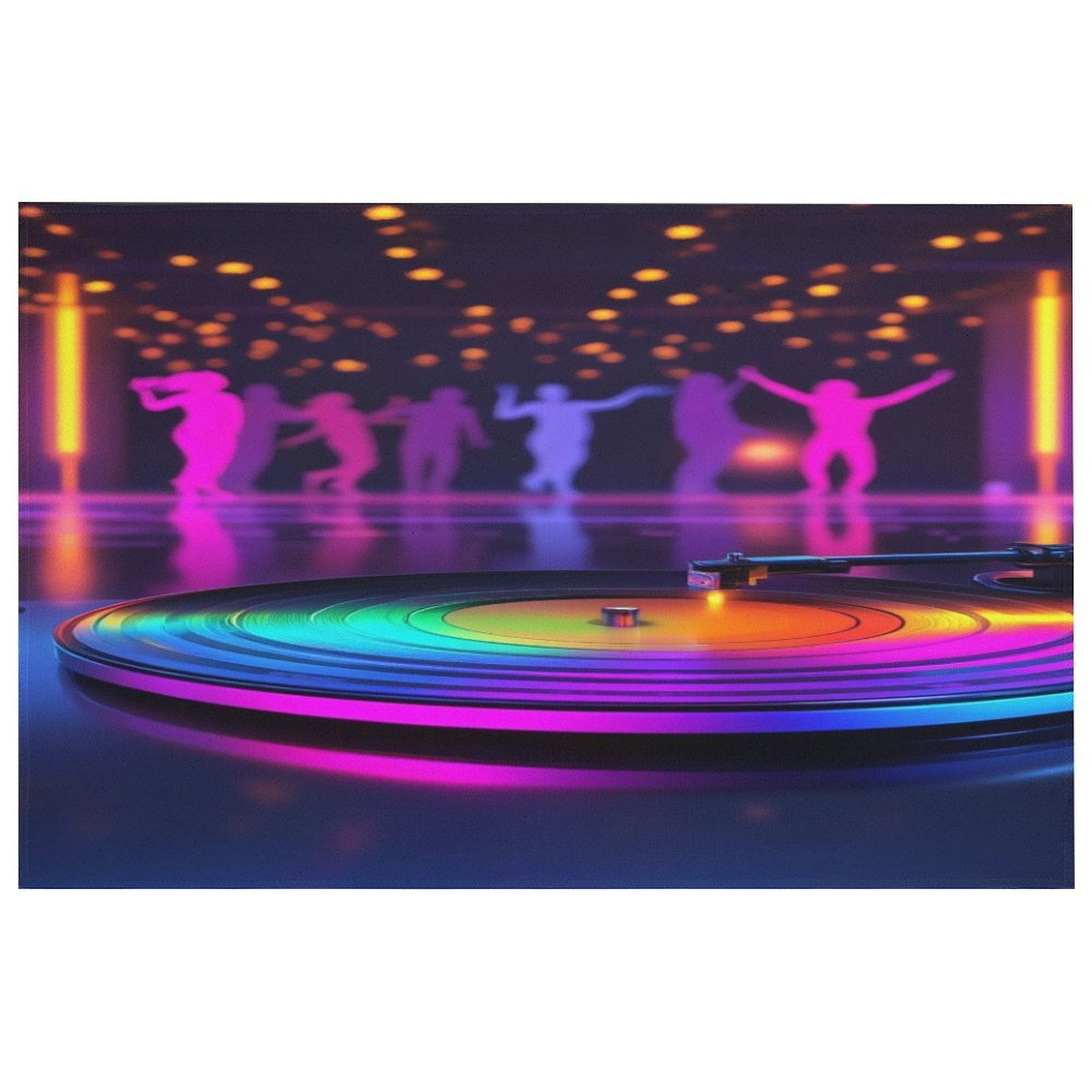 Colorful Record Player Neon Lights Multicolor Glow Turntable Adult Home ...