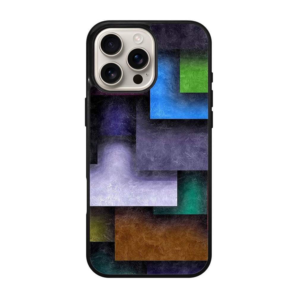 Colorful Rectangel Art Phone case, Phone Case For iPhone 16 15 14 13 12 ...
