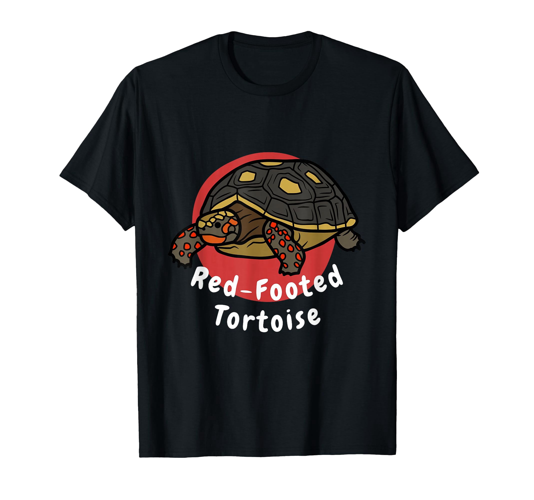 Colorful Red-Footed Tortoise Cartoon T-Shirt for Animal Lovers and Fun ...