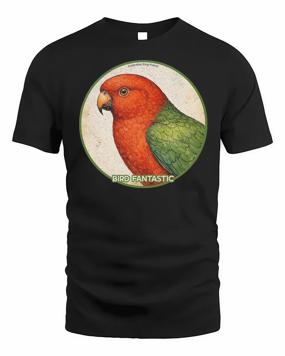 Colorful Retro Australian King-Parrot Bird Design Premium Tri-Blend ...