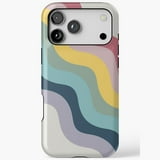 Colorful Retro Diagonal Wave Pattern iPhone Case 17 11 12 13 14 15 16 ...