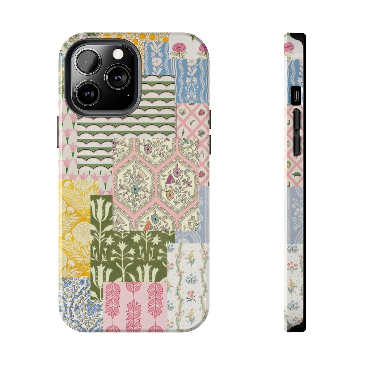 Colorful Retro Floral Maximalist Patchwork Phone Case with iPhone 17 to ...