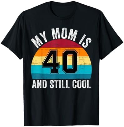 Colorful Retro Graphic T-Shirt for 40th Birthday Celebration - Perfect ...