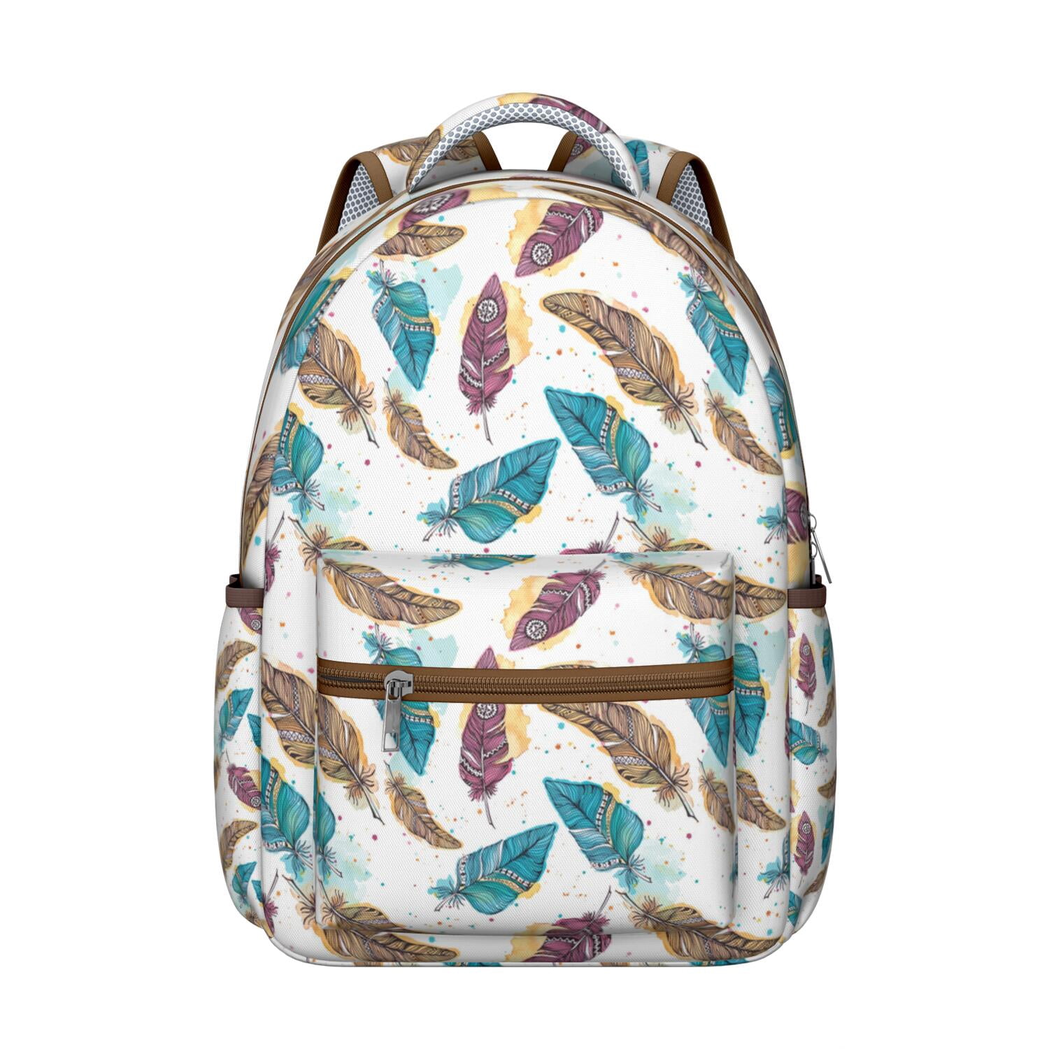 Colorful Retro Hippie School Backpack for Student, Durable Waterproof ...