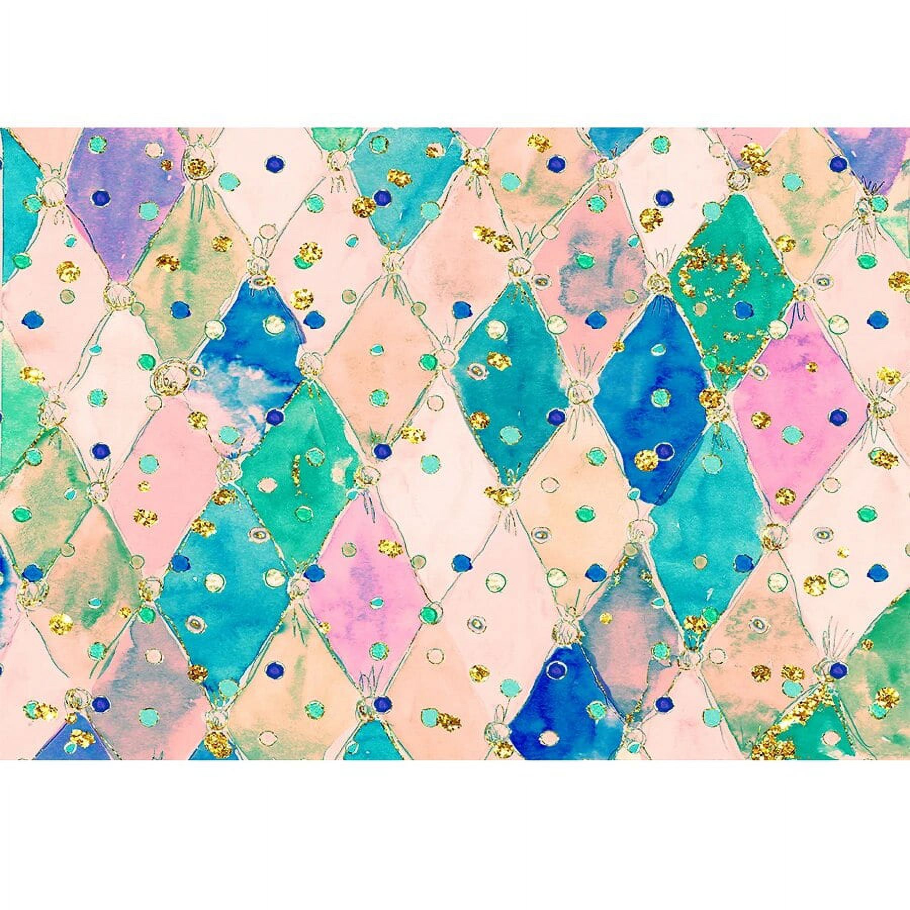 Colorful Rhombus Brick Wall With Glitter Dot Child Birthday Decor ...