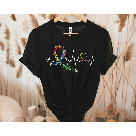 Colorful Ribbon Cancer Awareness Shirt, Breast Cancer Tee, Cancer ...