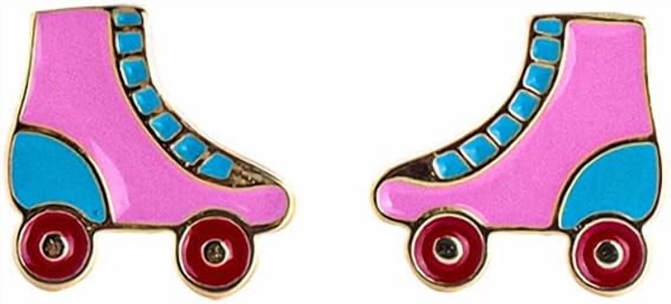 Colorful Roller Skate 925 Sterling Silver Stud Earrings Enamel Ice ...