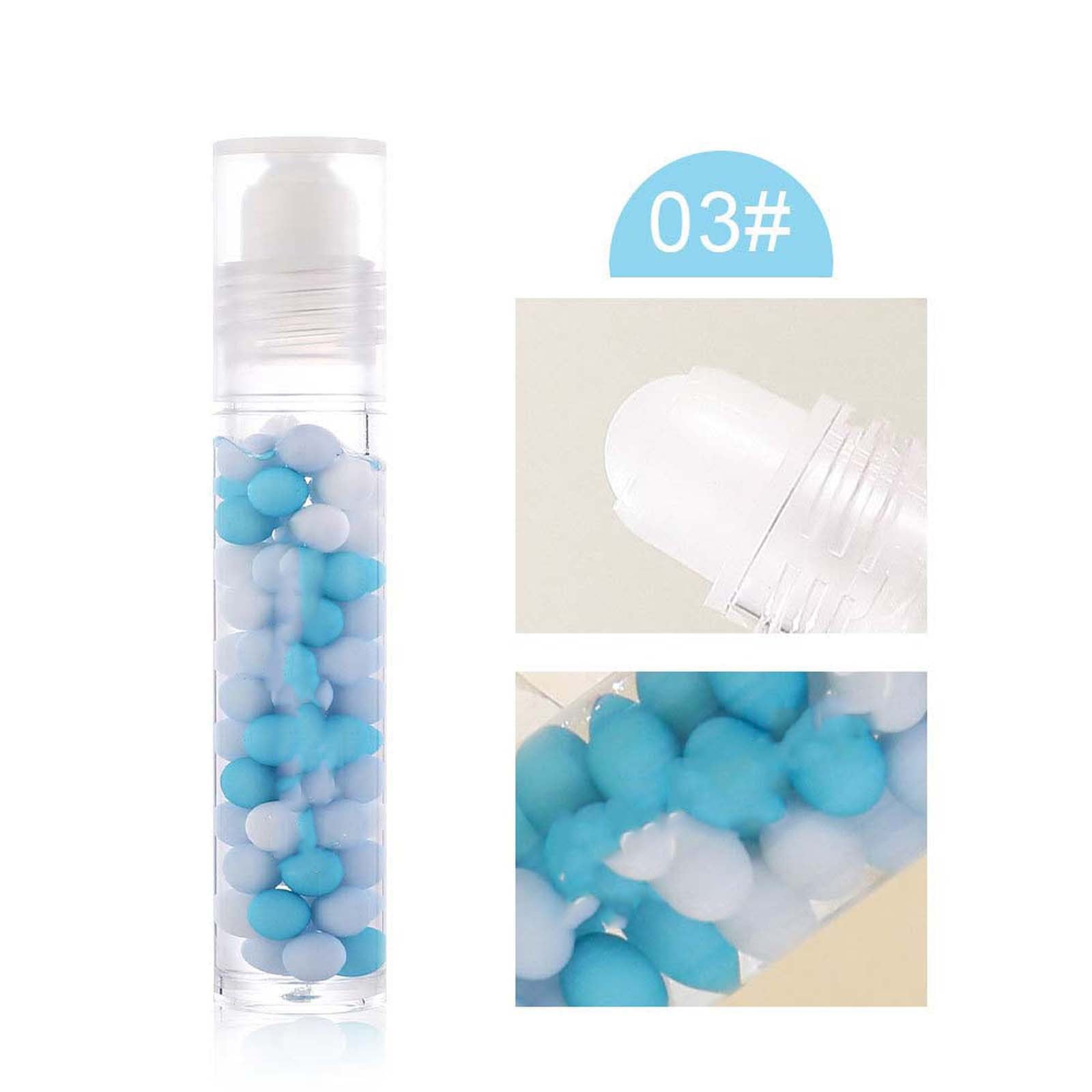 Colorful Rolling Bead Lip Glaze, Glass Transparent Lip Gloss, Stacked ...