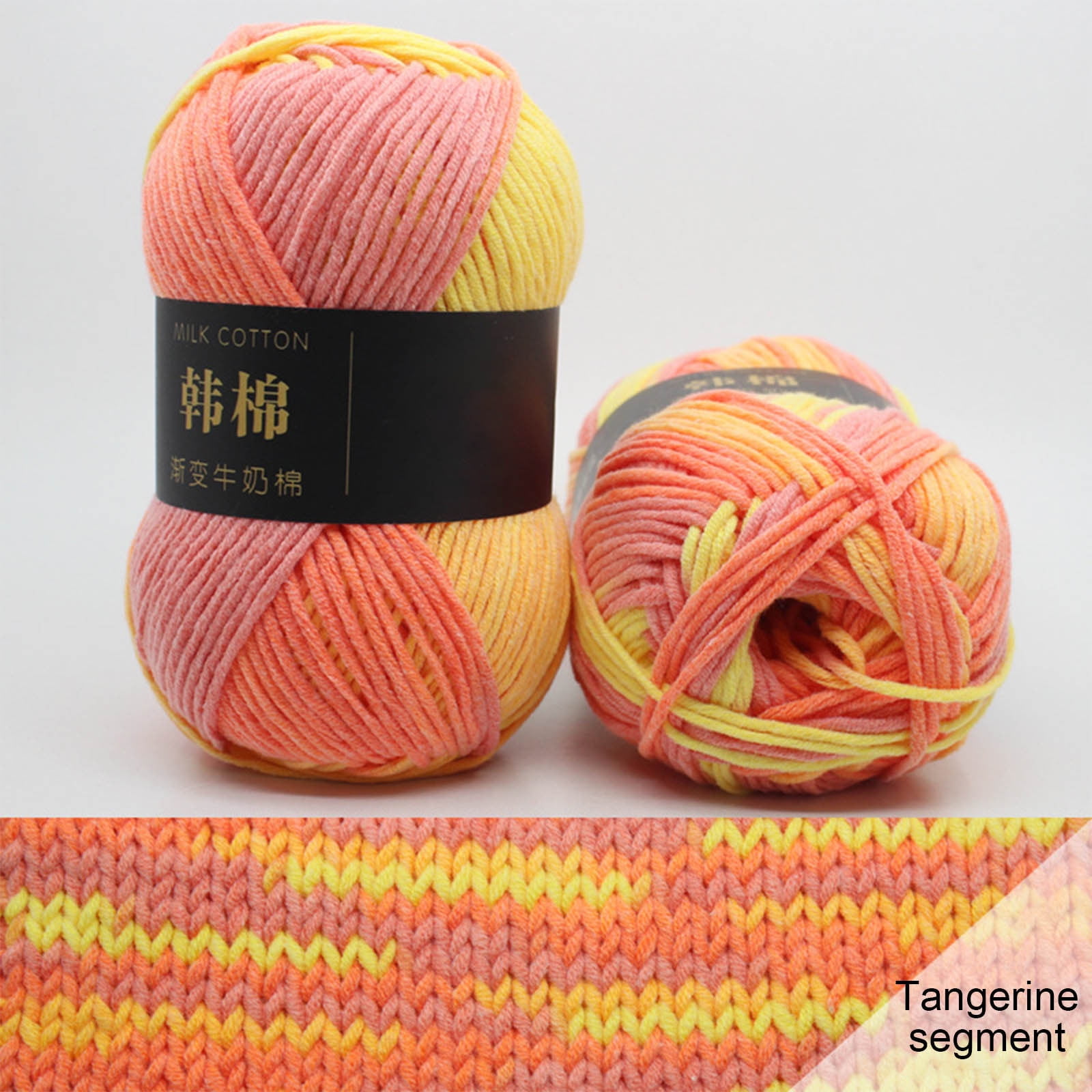 Colorful Rolls Yarn for Crocheting Bulk ,Rainbow Milk Cotton Yarn for ...