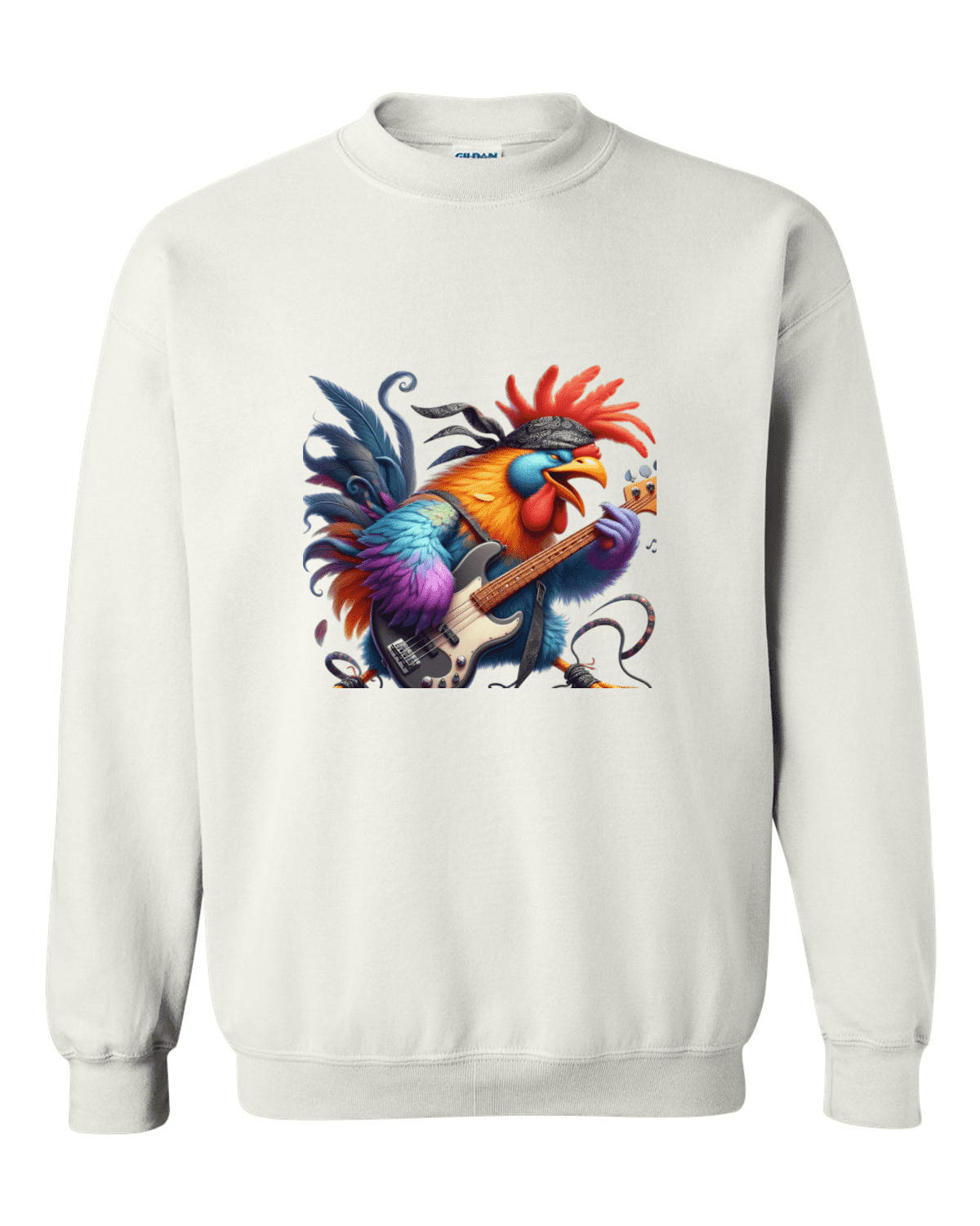 Colorful Rooster Crowing Loud in Dynamic Bold Artistic Style Sweatshirt ...