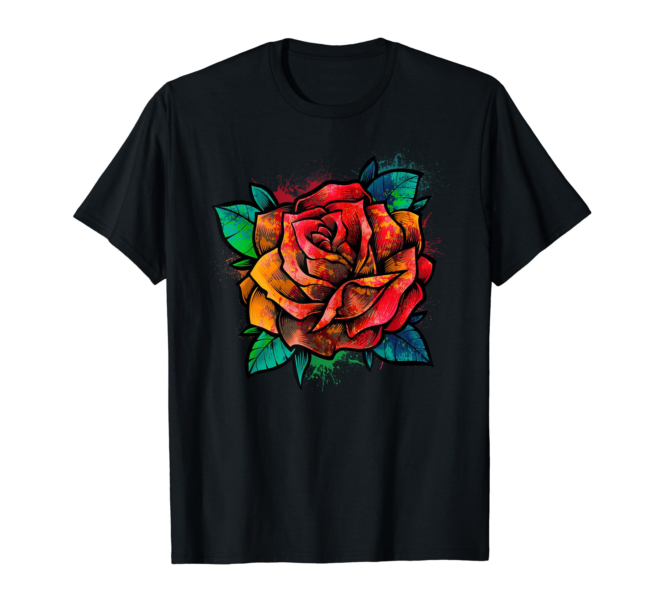 Colorful Rose - Garden Gardener Botanist Flowers Rose T-Shirt - Walmart.com