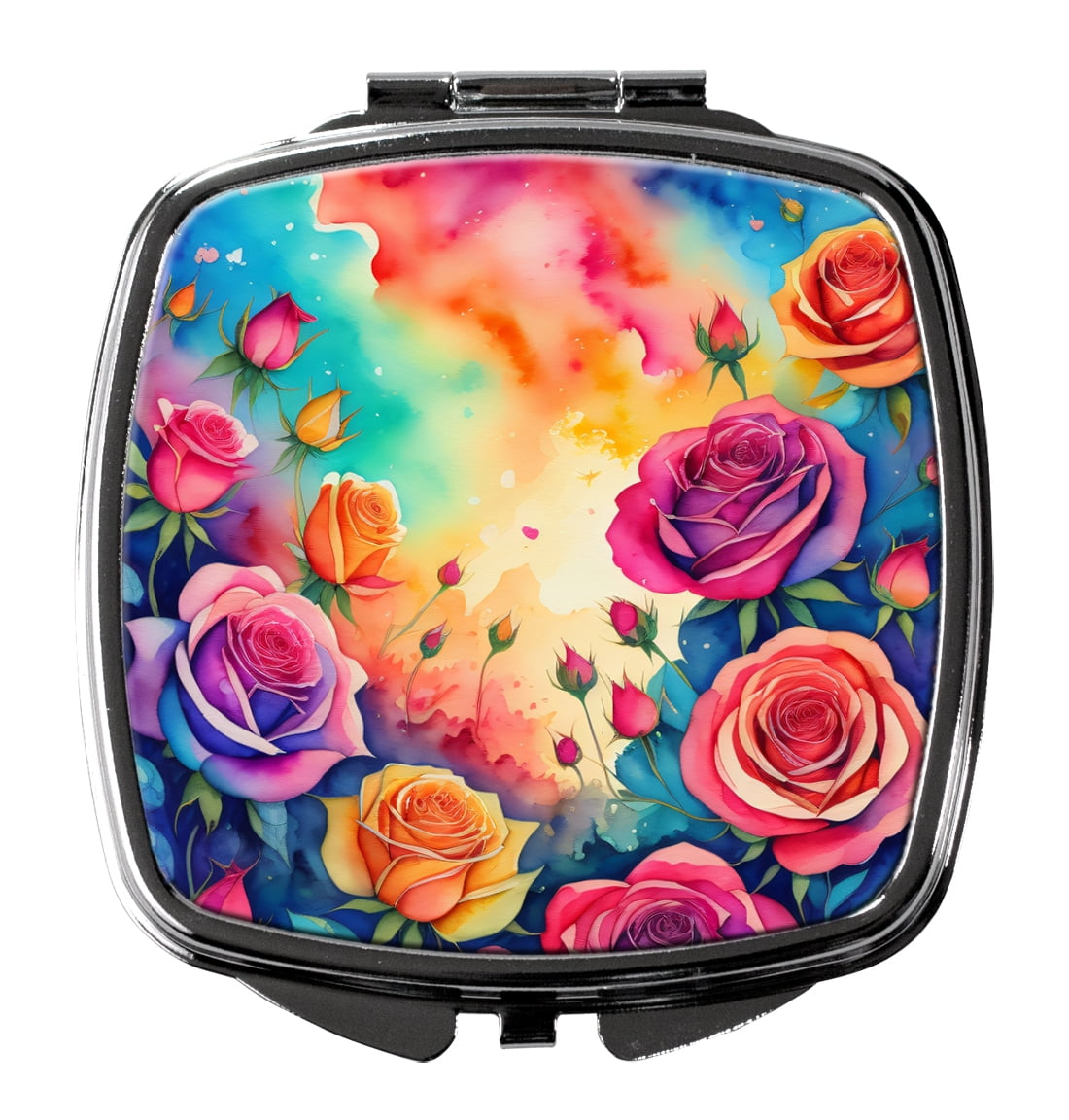 Colorful Roses Compact Mirror 2.75 in x 3 in - Walmart.com