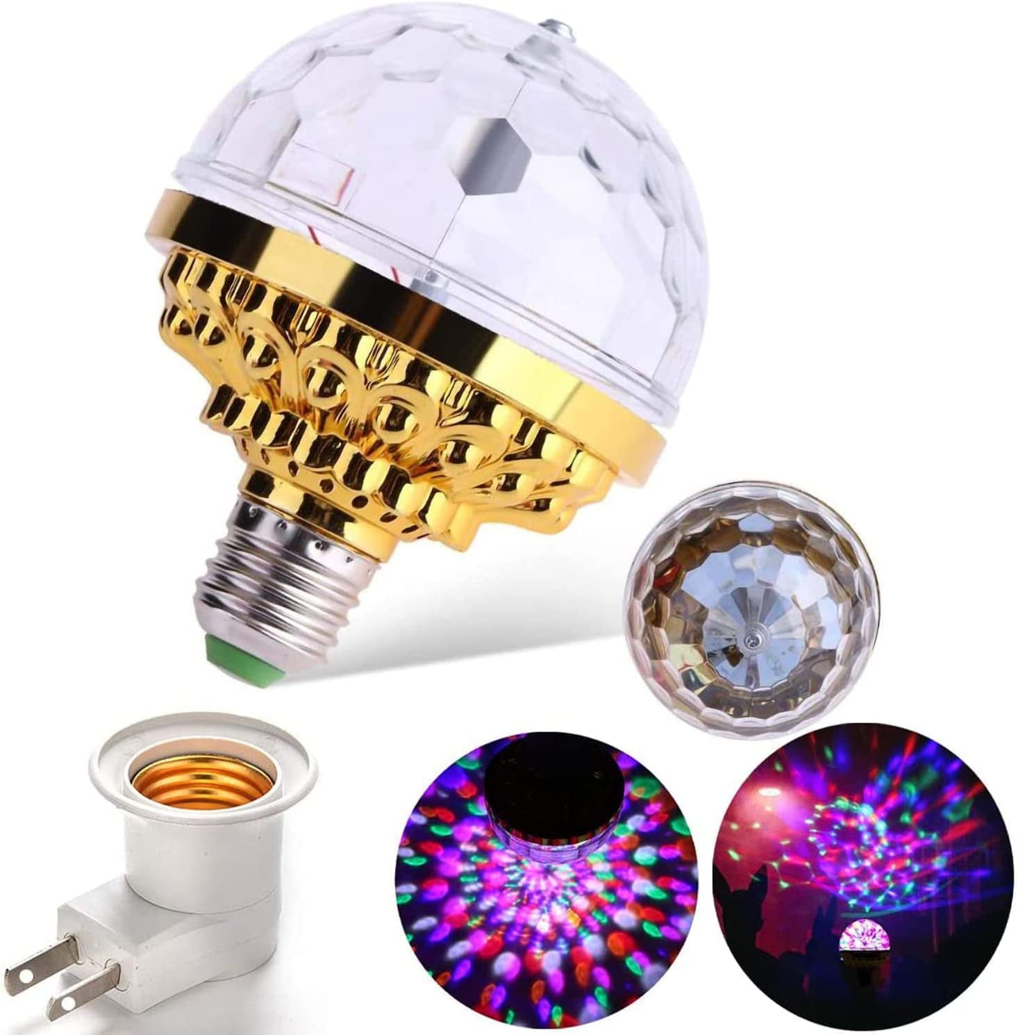 Colorful Rotating Magic Ball Light - Party Lights Disco Ball, Mirror ...