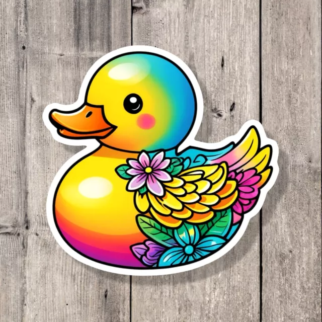 Colorful Rubber Duck Vinyl Sticker Laptop Sticker Water Bottle Sticker ...
