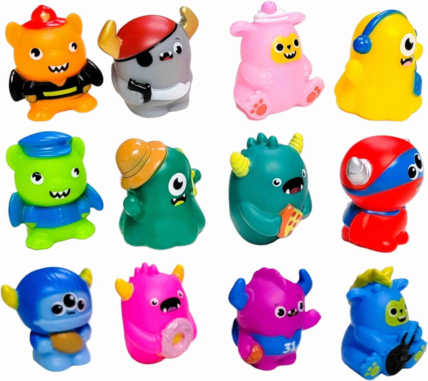 Colorful Rubber Monster Assortment (12 Pack) (2") Guitar Playing ...