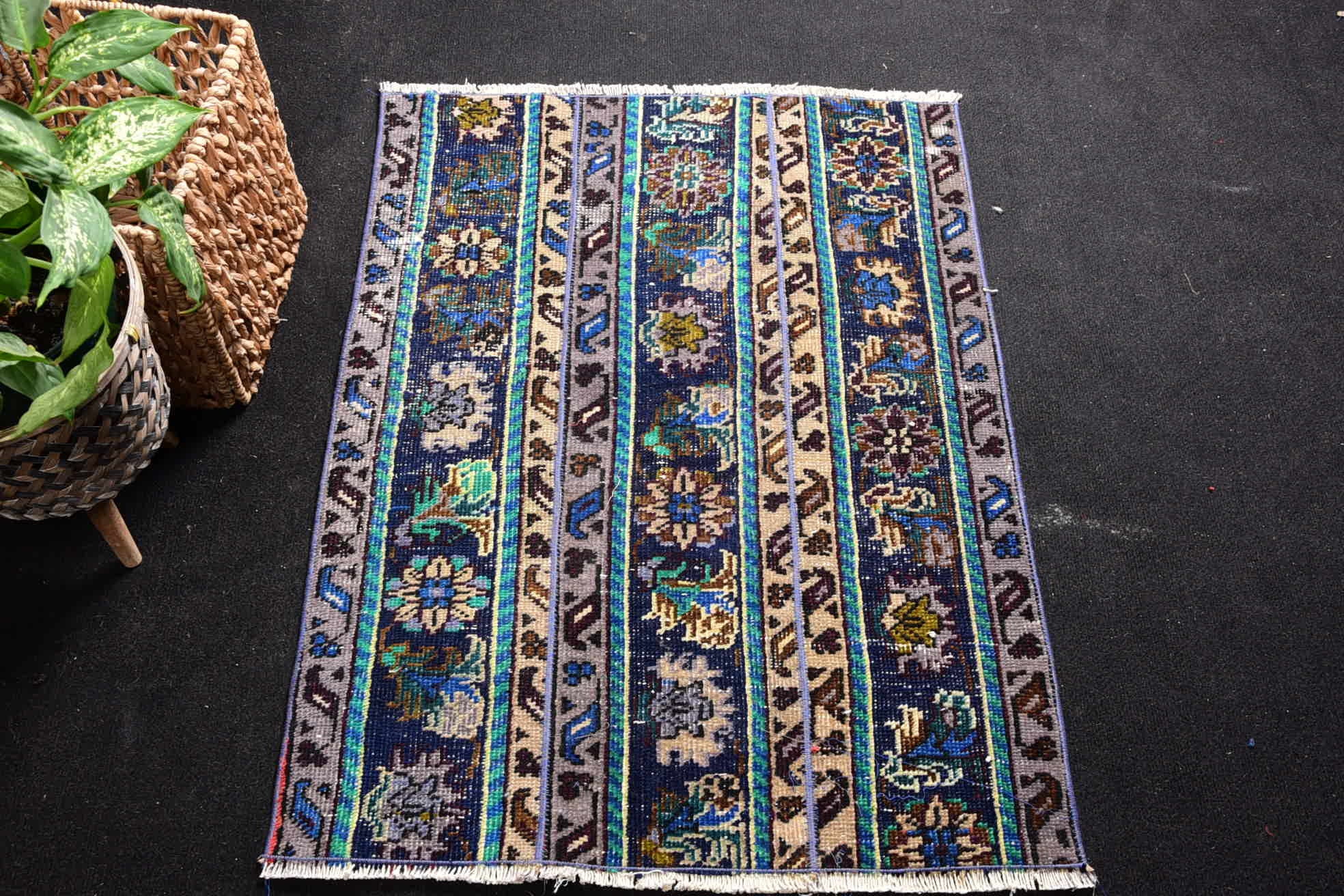Colorful Rug, Kitchen Rugs, Turkish Rug, 2.5x3.3 ft Small Rugs, Vintage ...