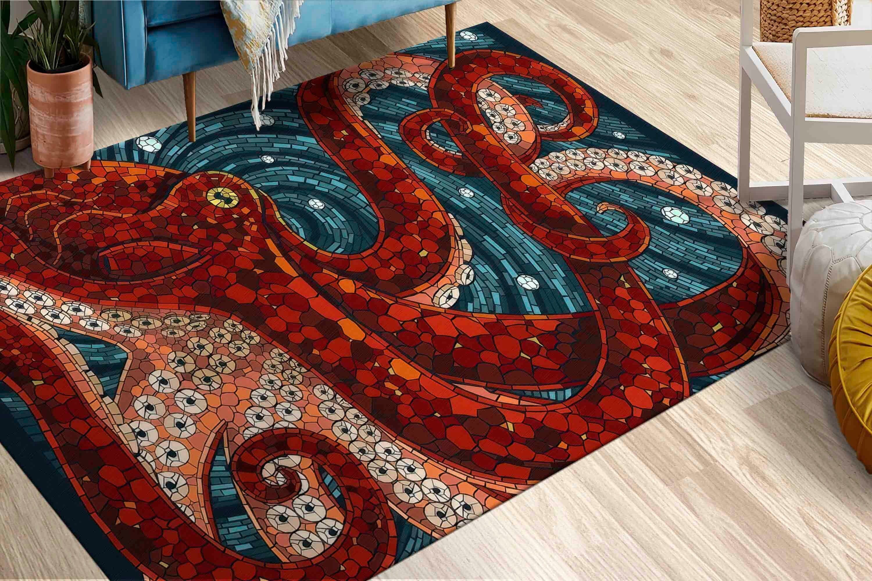 Colorful Rugs, Floor Rugs, Stair Rug, Animal Rug, Door Mat Rug, Blue ...