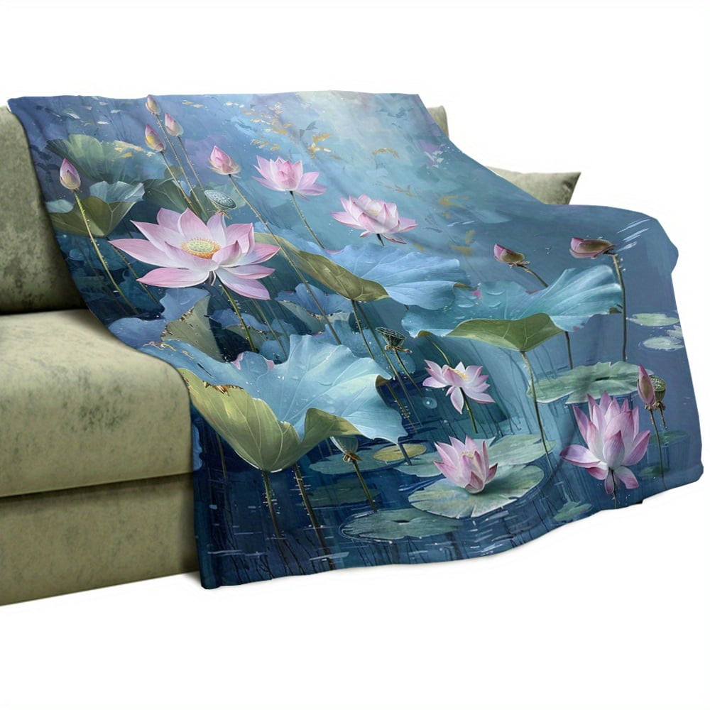 Colorful Rustic Lotus Blanket Gifts for Adults Boys, Beautiful Flower ...