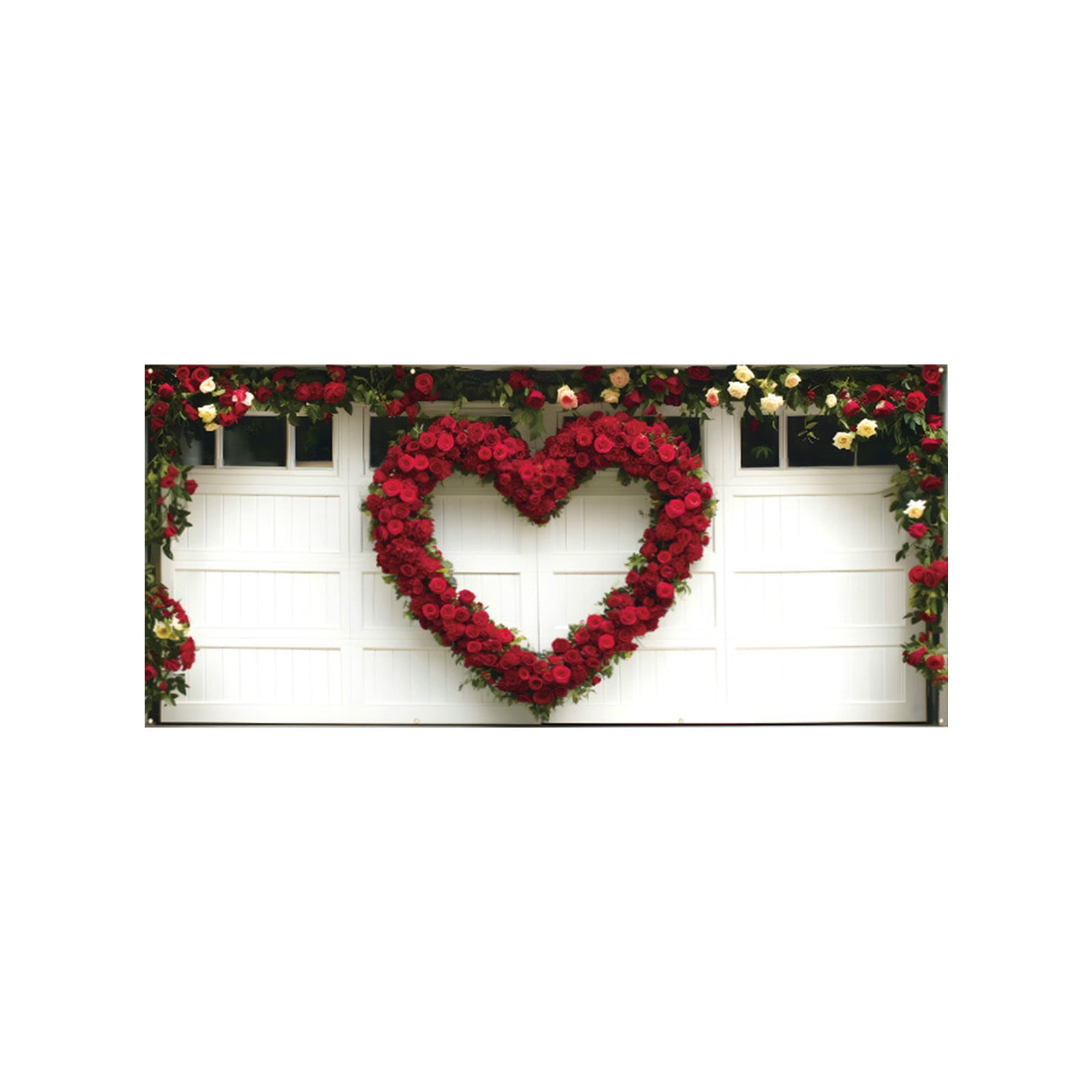 Colorful S Heart Shape Garage Door Decoration Romantic Hanging Banner ...