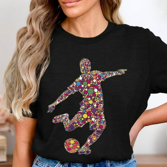 Colorful S1occer Player S1Hirt, Dot Daoccer T S1Hirt, S1occer Fan Gift ...